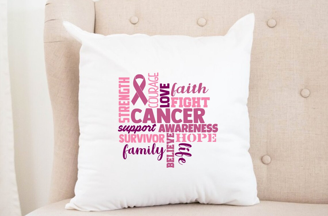 Cancer Awareness Word Art Instant Graphic Download Pink - Etsy