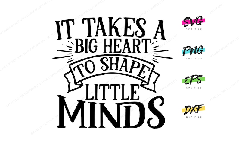 It Takes a Big Heart to Shape Little Minds Premium SVG - Etsy