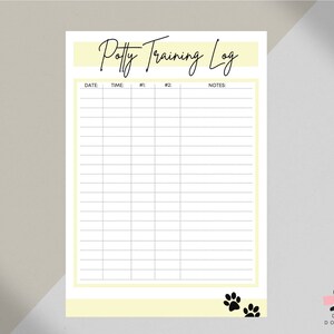 Puppy Potty Training Log Tracker 8.5x11 | Instant Printable Download ...
