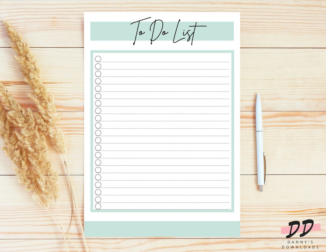 Printable to Do List 8.5x11 | Instant Download PDF Simple Lined to Do ...