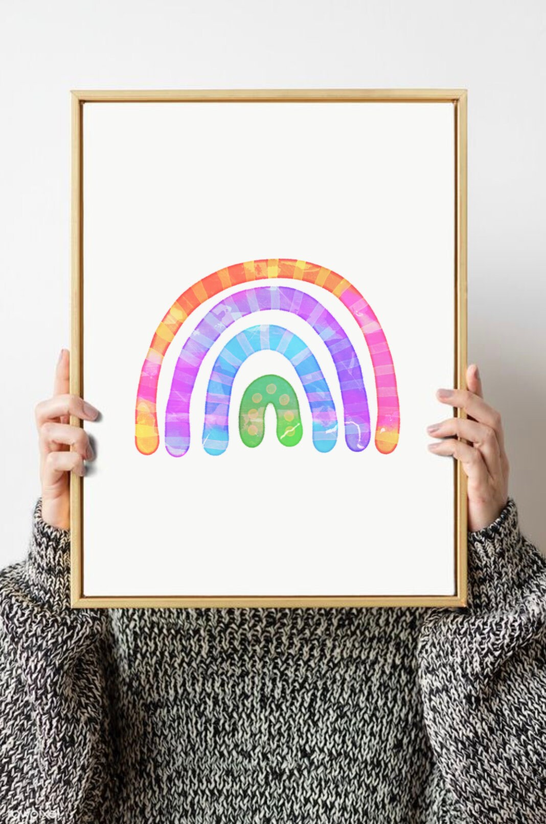 Candy Rainbow Watercolor Clipart PNG Premium Painted Instant | Etsy