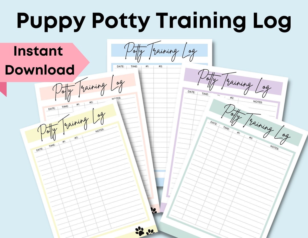 Puppy Potty Training Log Tracker 8.5x11 | Instant Printable Download ...
