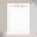 Printable to Do List 8.5x11 | Instant Download PDF Simple Lined to Do ...