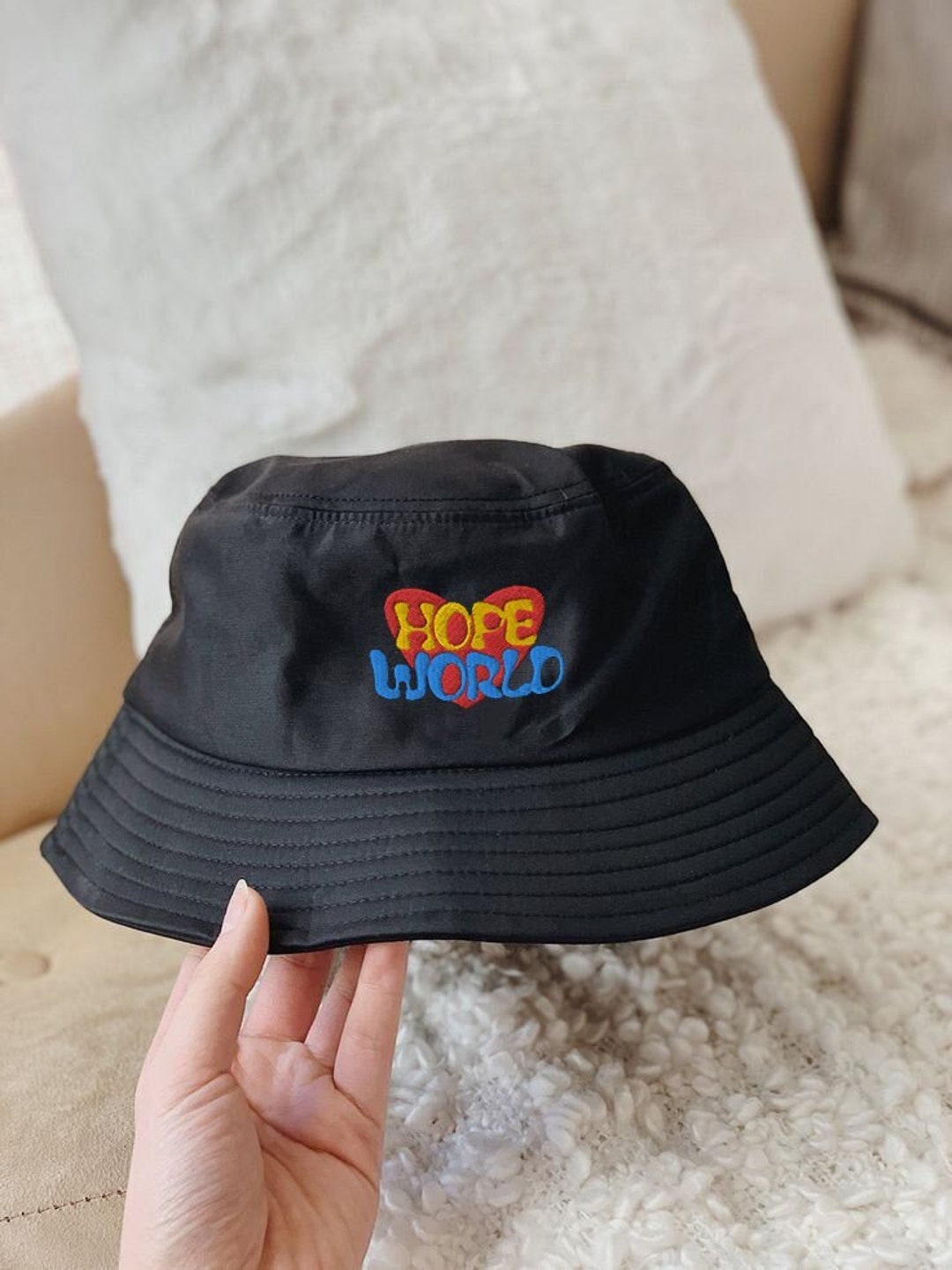 Hope World J-hope Embroidered Bucket Hat Cap, Summer, Bts, Daydream ...