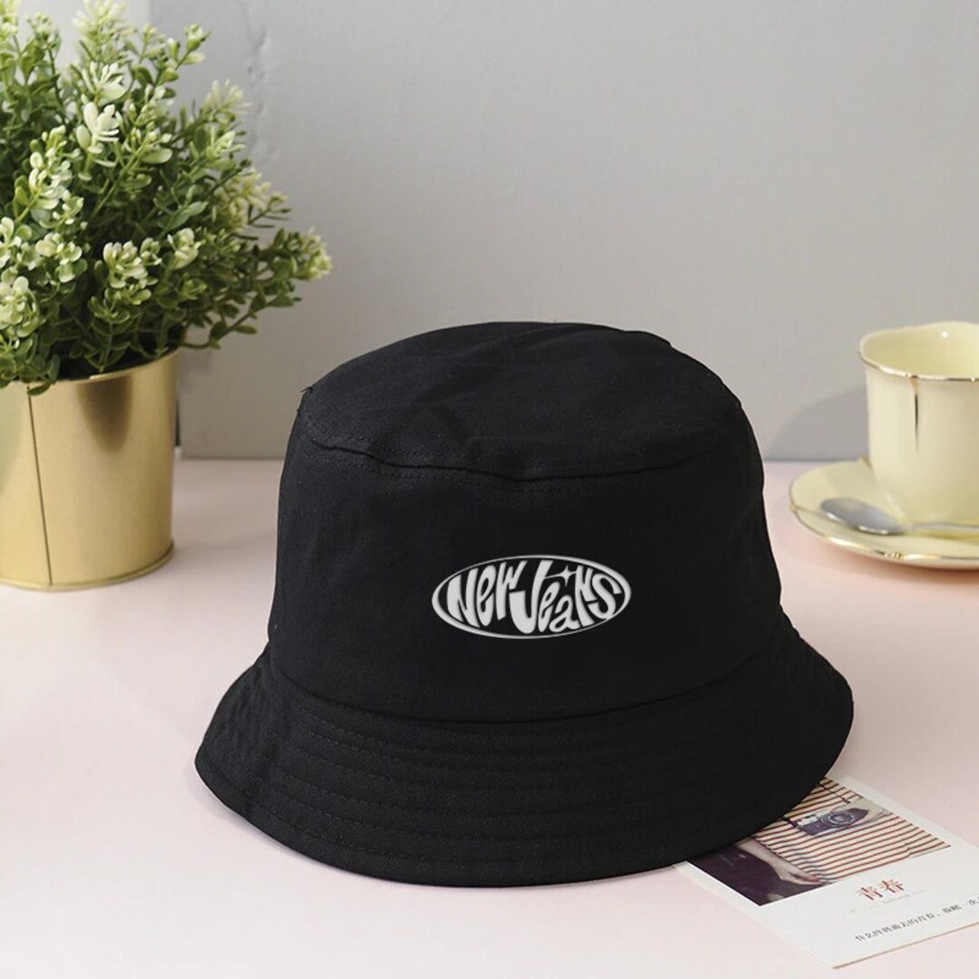 Newjeans Logo Embroidered Bucket Hat Cap Summer New Jeans - Etsy