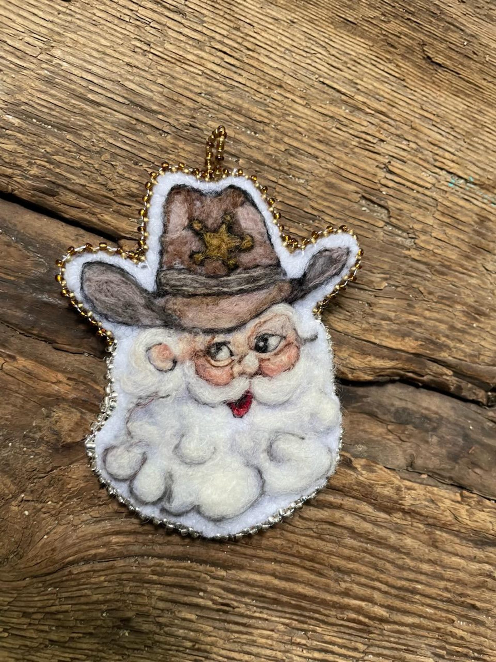 Cutie Cowboy Santa Felted Ornament - Etsy