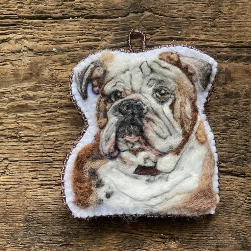 Felt Bulldog - Etsy