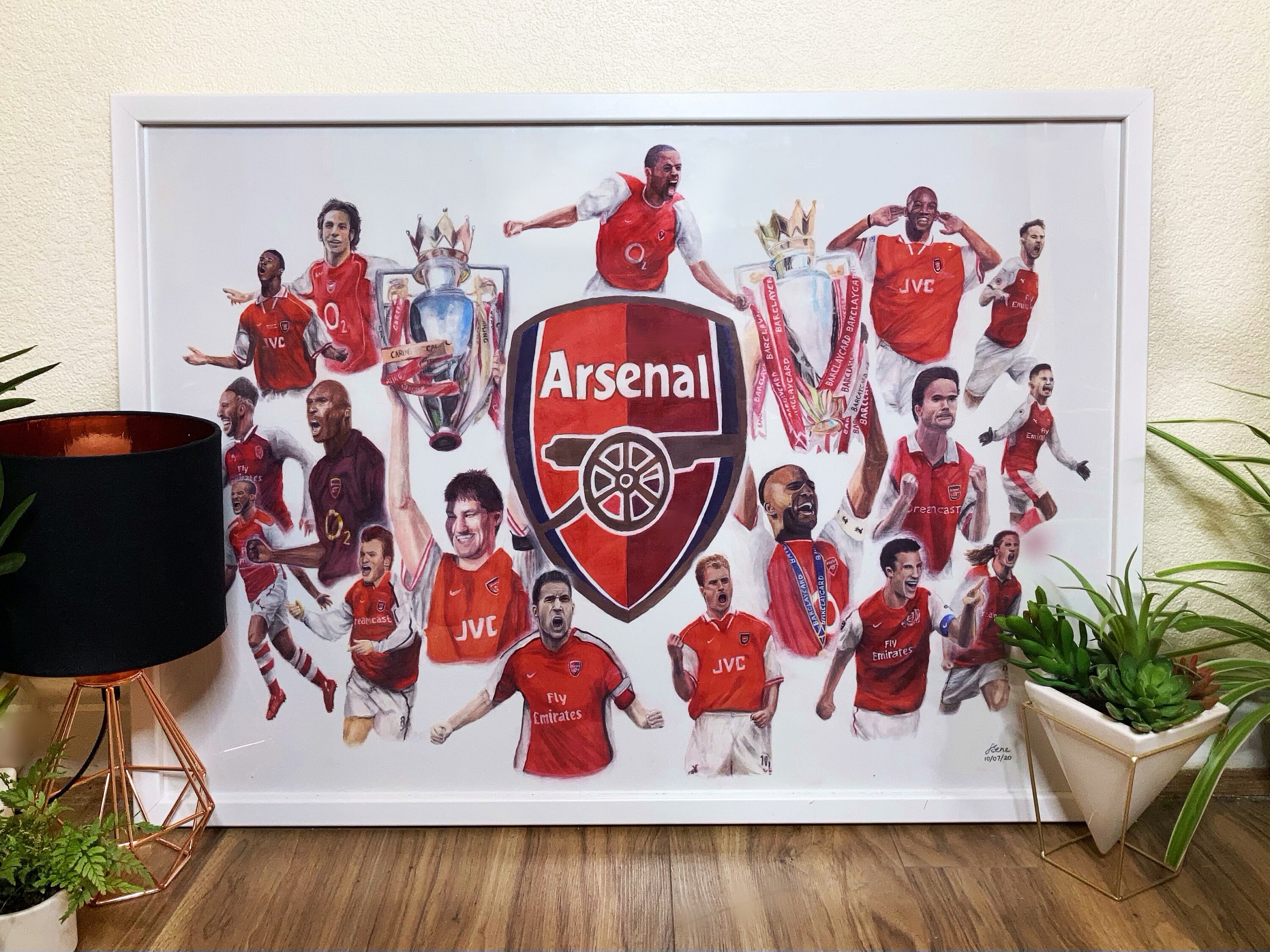 Hand painted Arsenal print wall art painting poster Arsenal | Etsy