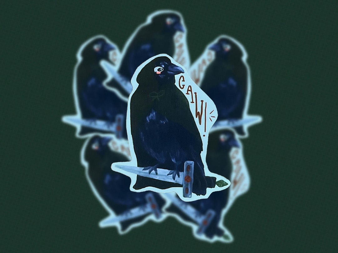 Rogue D&D Crow With Dagger Weatherproof Sticker - Etsy