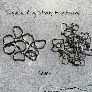 Purse Strap Hardware, Swivel Snap Clasp and D Ring 2 Piece Set, Fits ...