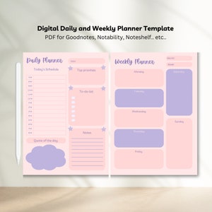 Daily/weekly Digital Planner Templates - Etsy