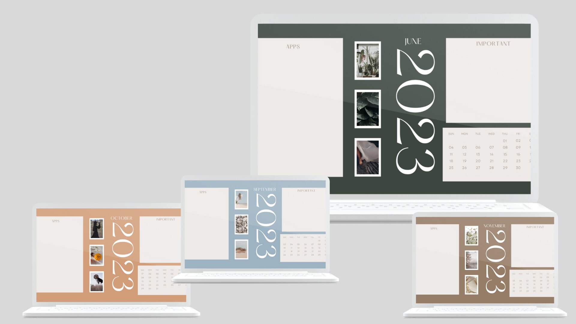 MARCH 2023 - DEC 2023 SIMPLY Chic Aesthetic Desktop Wallpaper Organizer ...