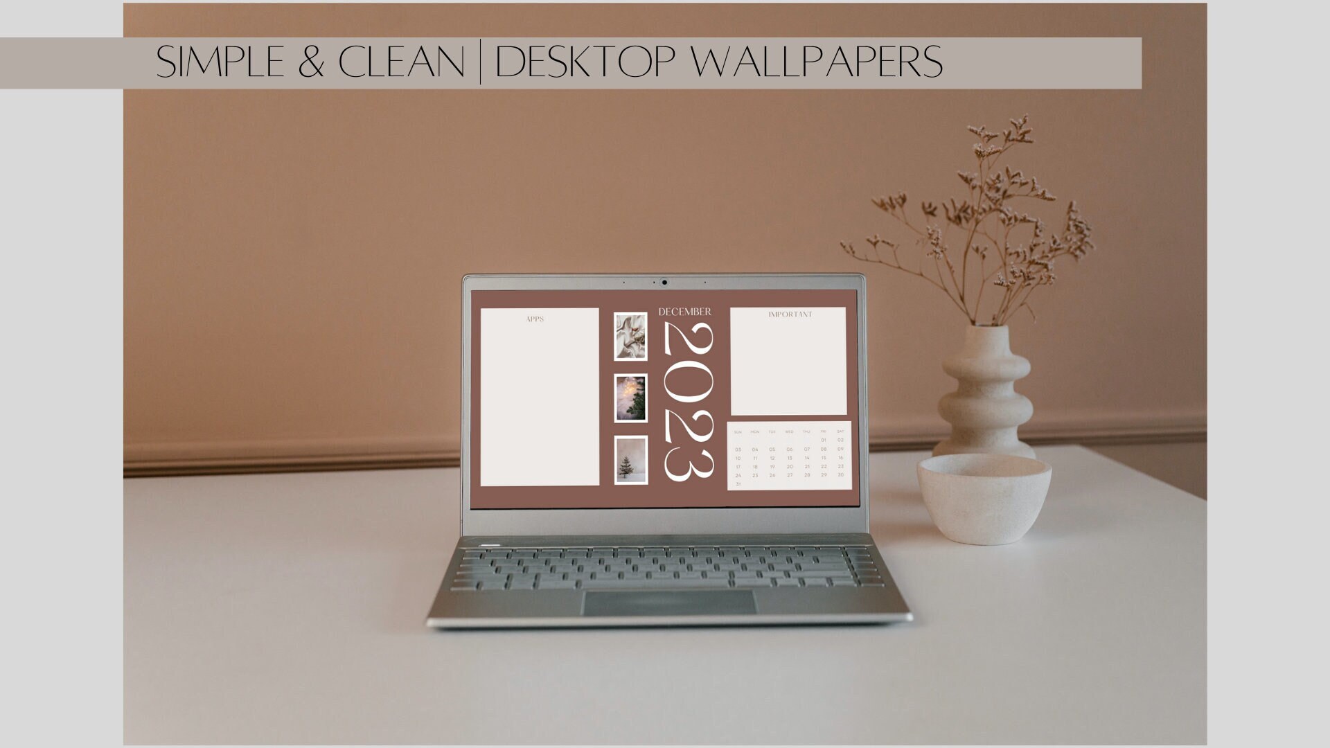 MARCH 2023 - DEC 2023 SIMPLY Chic Aesthetic Desktop Wallpaper Organizer ...