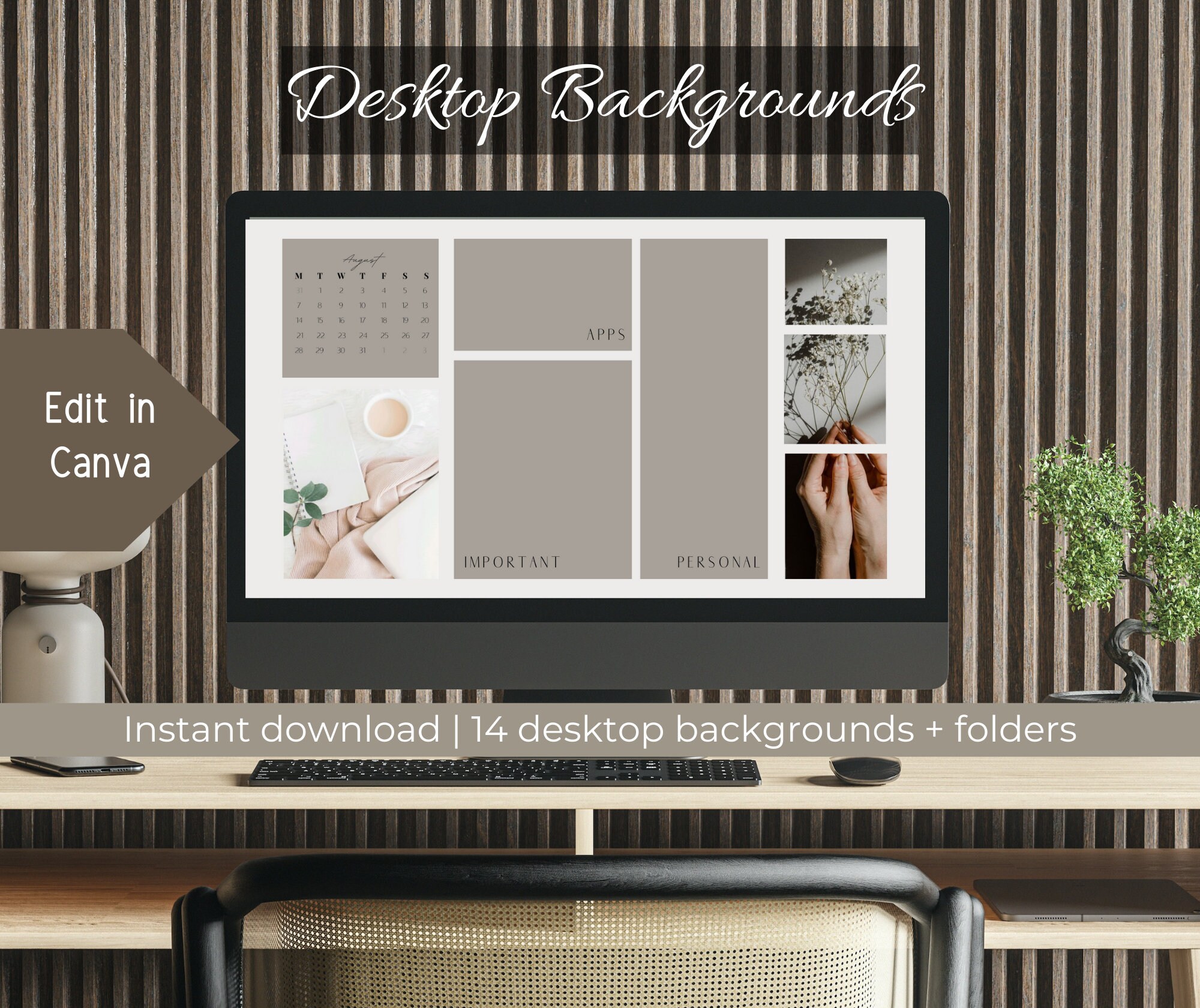 NOV 2022 - DEC 2023 White/clean Aesthetic Desktop Wallpaper Organizer ...