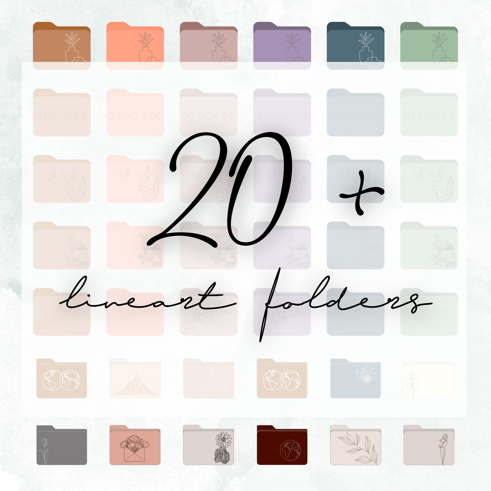 Mega Folder Pack 200 Folders/icons for Your Desktop labeled Folders ...