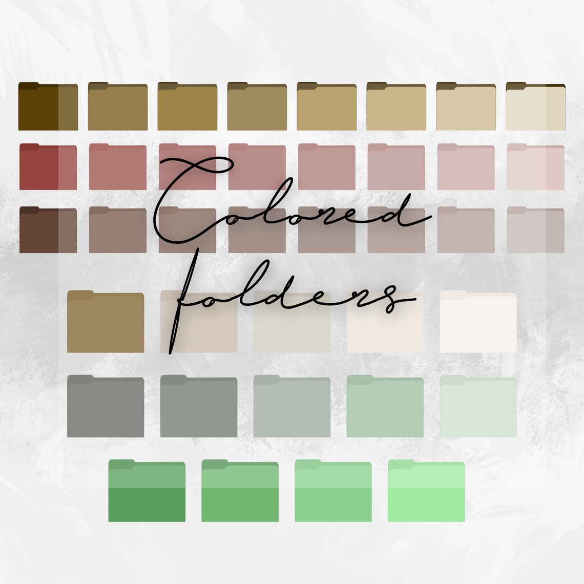 Mega Folder Pack 200 Folders/icons for Your Desktop labeled Folders ...