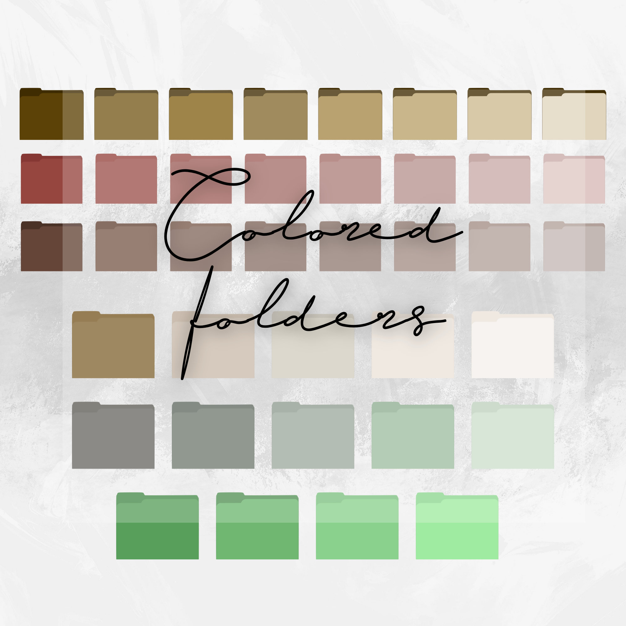 Mega Folder Pack 200+ Folders/icons for Your Desktop (labeled Folders ...