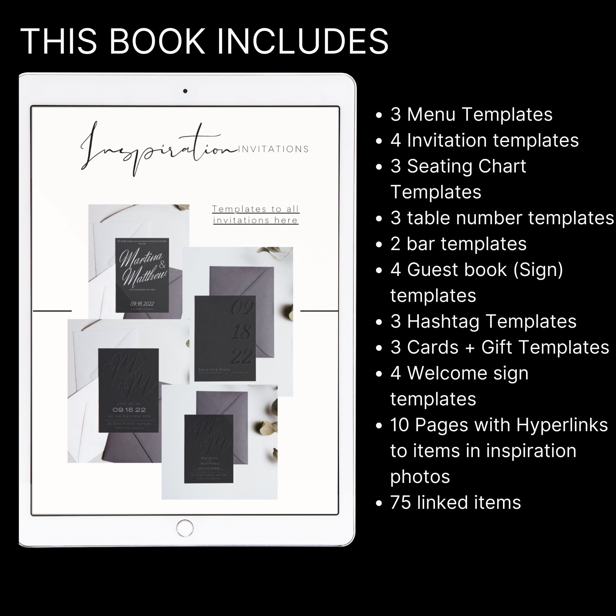 A Midnight Affair Wedding Ultimate Wedding Design PDF Template Links to ...