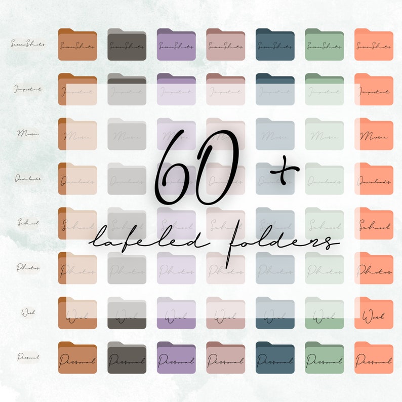 Mega Folder Pack 200 Folders/icons for Your Desktop labeled Folders ...