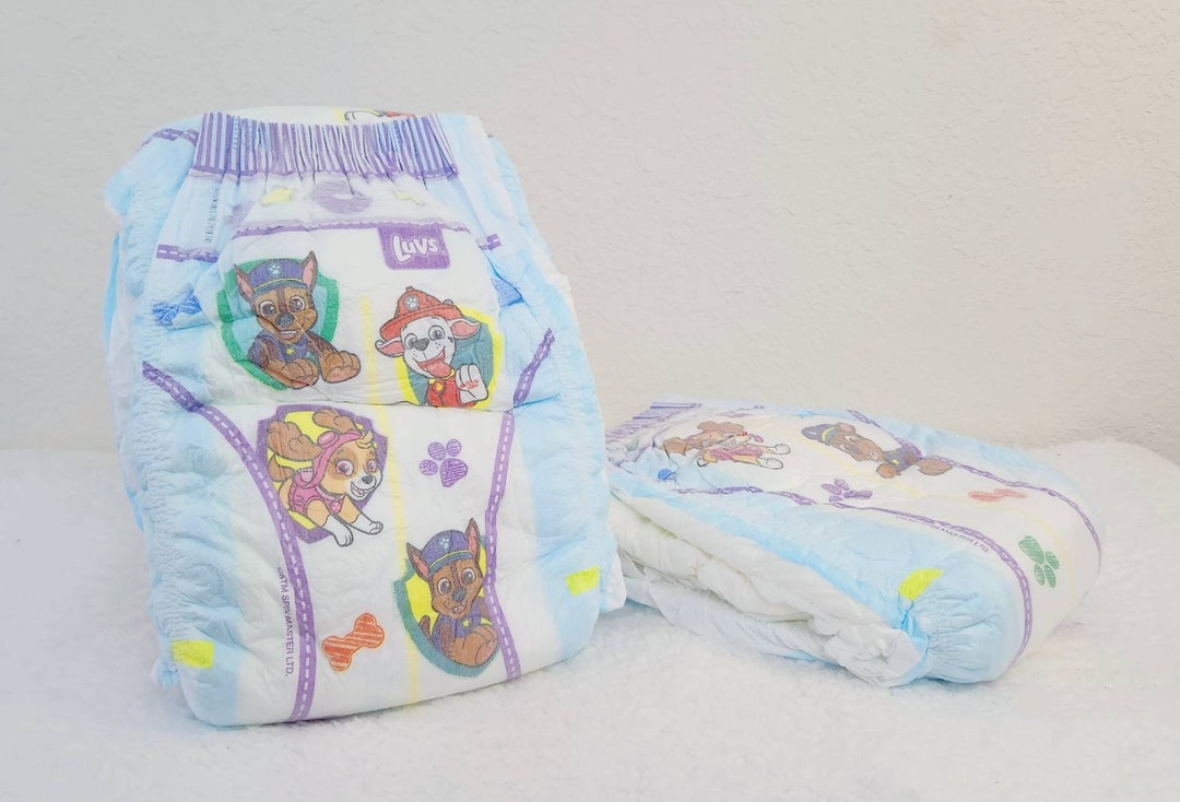 Pattern 2 Medium Adult Baby Diapers Nappy ABDL Front to Back - Etsy