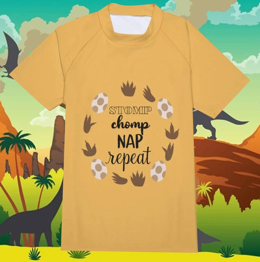 Stomp Chomp Nap Repeat Littledreamzzz Made by Artist Short Sleeve Shirt ...