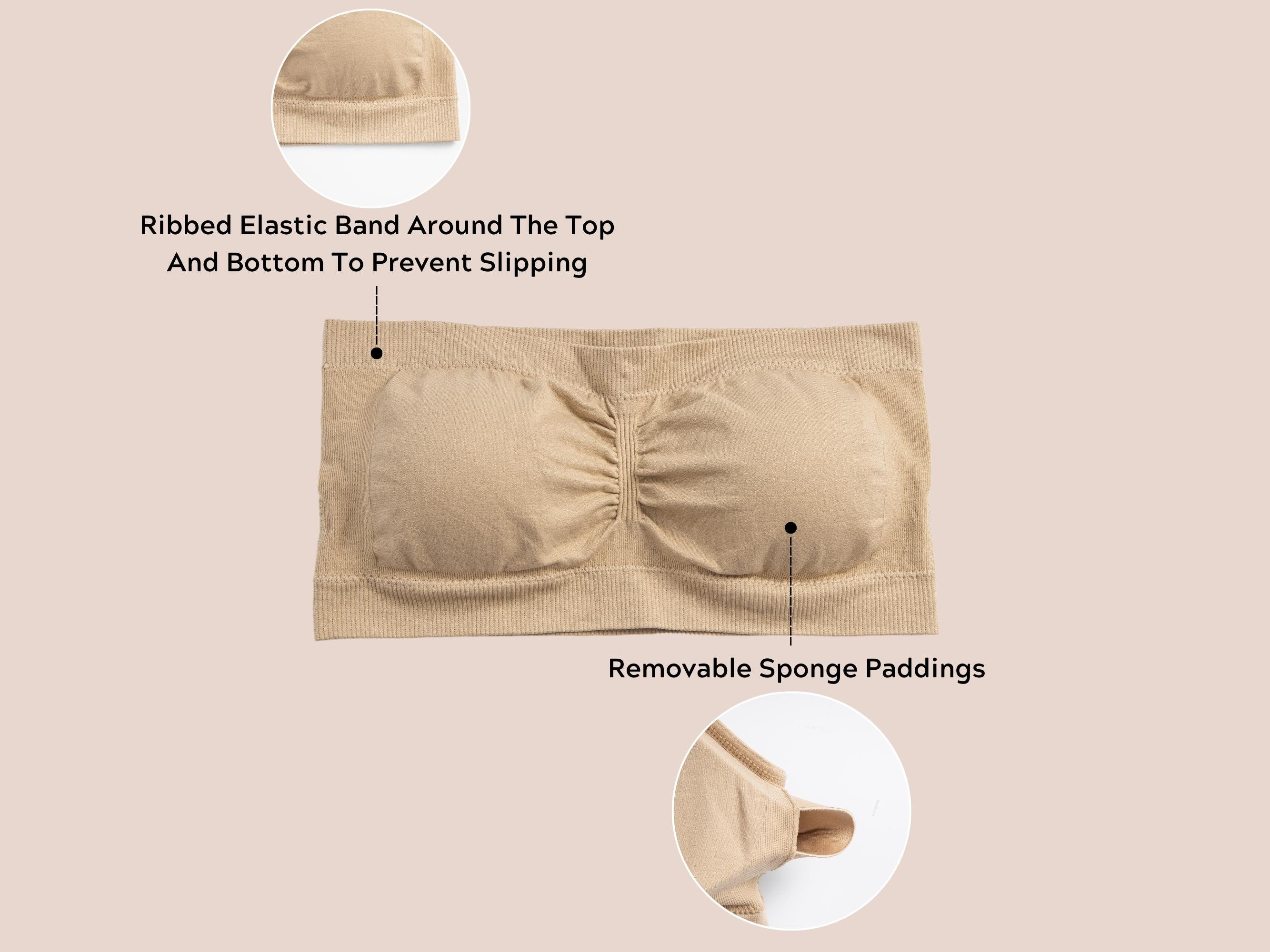 Wireless Bandeau Bra, Strapless Bra, All-match Tube Top, Crop Top, Lounge Bra, Everyday Bra, T ...