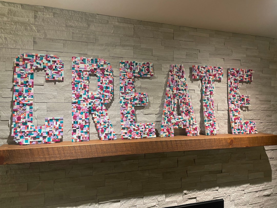 Letters Made With LEGO® Bricks 20 Inches Tall extra-extra Large - Etsy