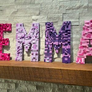 Letter - Made With LEGO® Bricks - 10 Inches Tall - Etsy