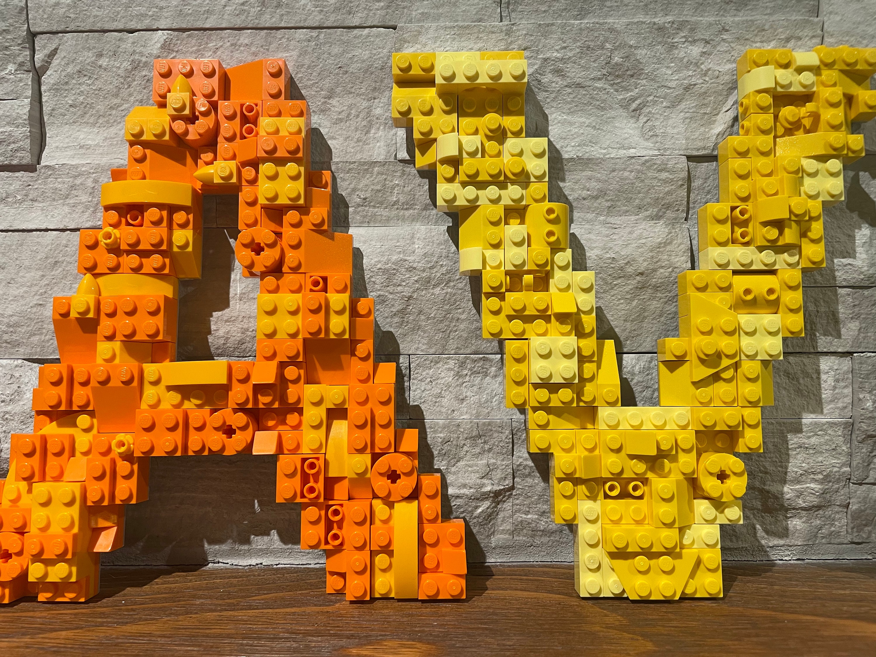 Letter - Made With LEGO® Bricks - 7.5 Inches Tall - Open Font - Etsy