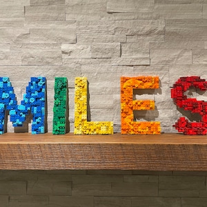 Letter - Made With LEGO® Bricks - 7.5 Inches Tall - Open Font - Etsy