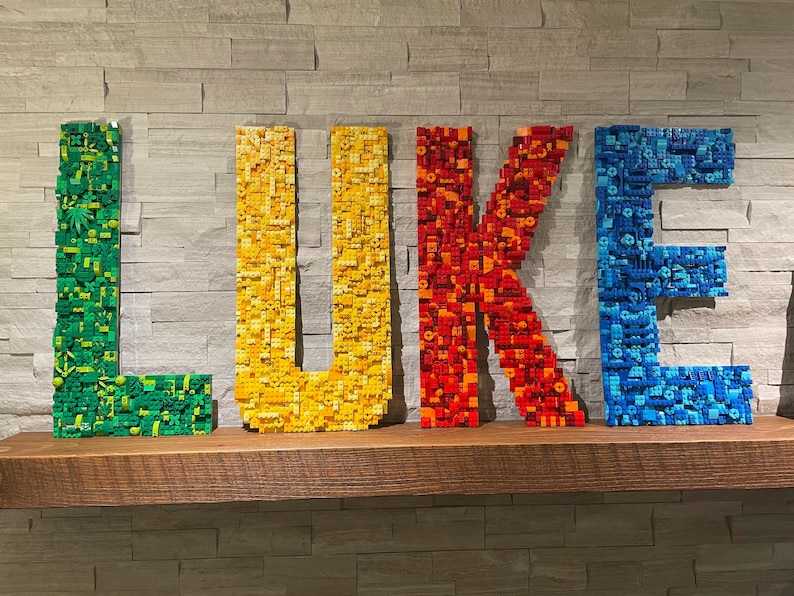 Letter - Made With LEGO® Bricks - 20 Inches Tall - Etsy