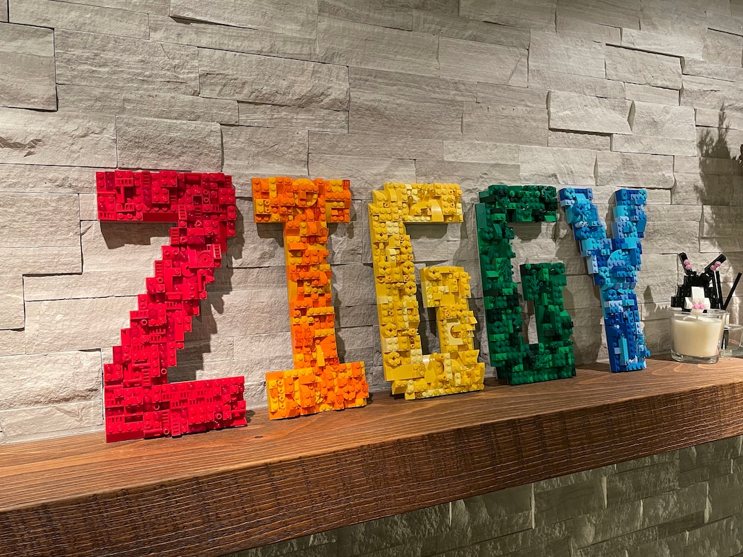 Letter - Made With LEGO® Bricks - 10 Inches Tall - Etsy