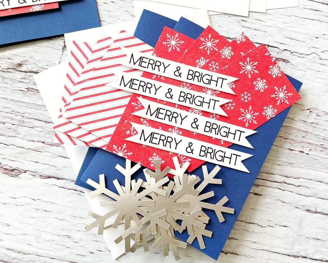 Christmas Card Kit DIY Christmas Card Making Kit Holiday Cards Craft ...