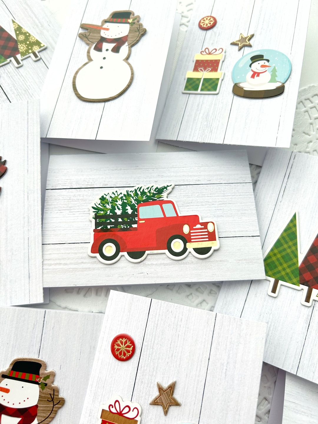 10 Mini Christmas Cards Holiday Cards Christmas Tags Handmade Christmas ...