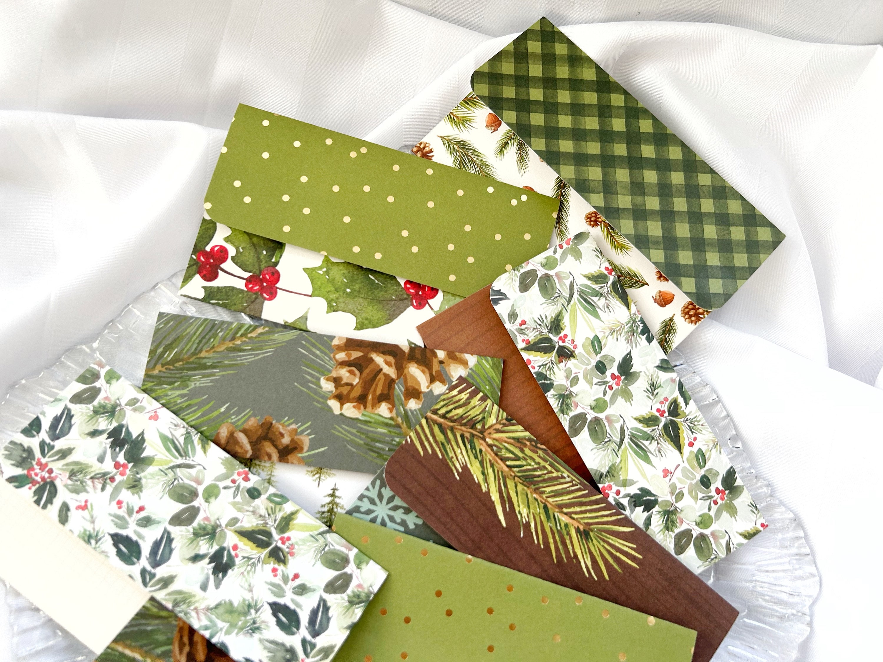 Festive Christmas Envelopes Money Gift Envelope Christmas Cash Gift ...