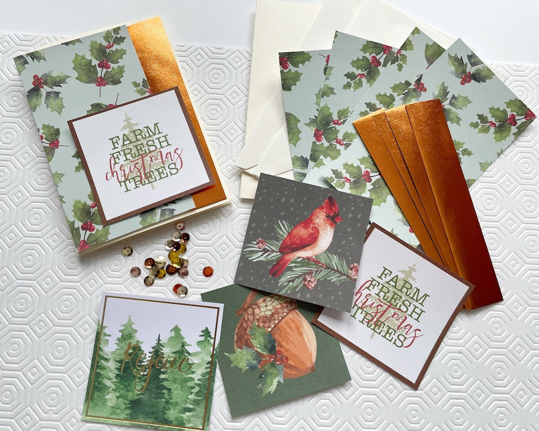 Christmas Card Kit DIY Christmas Cards Christmas Card Making Kit ...