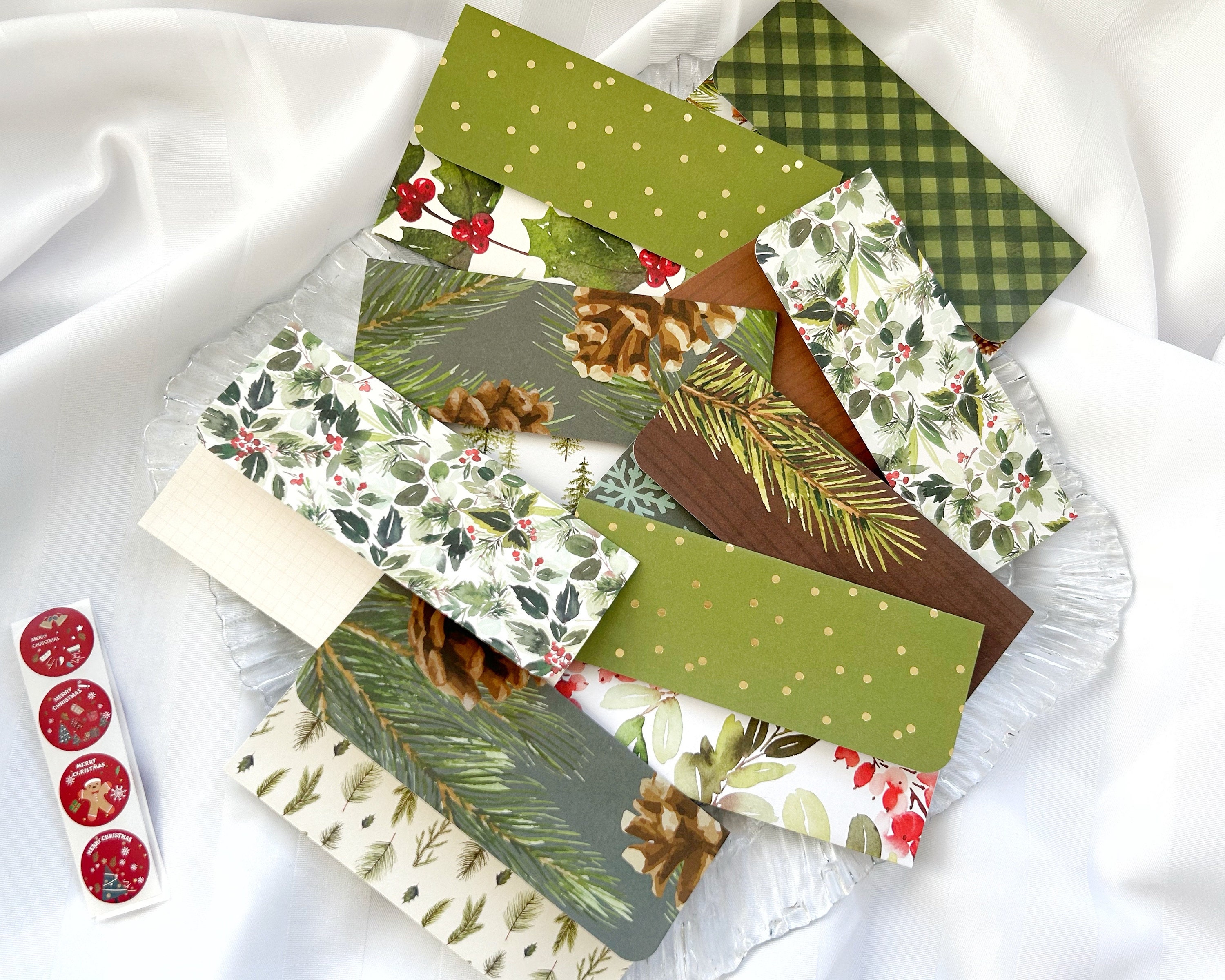 Festive Christmas Envelopes Money Gift Envelope Christmas Cash Gift ...