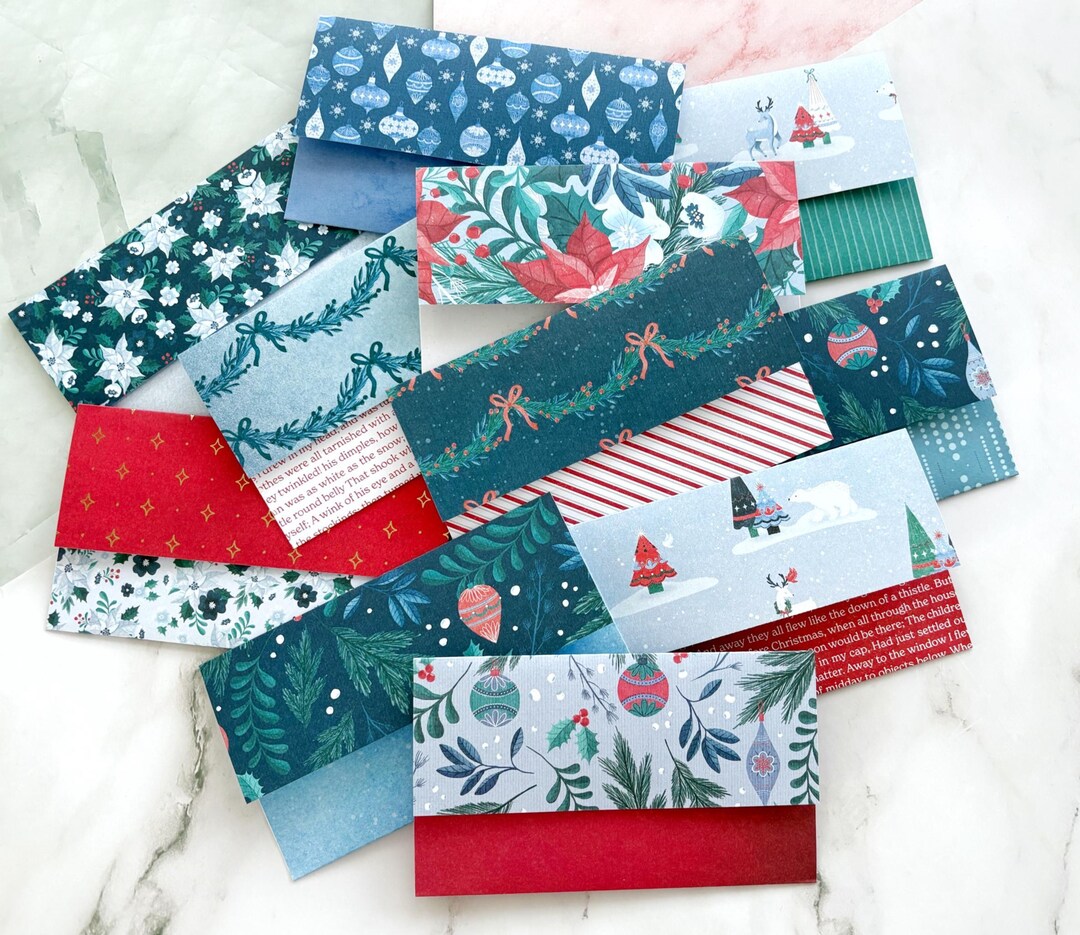 Festive Christmas Envelopes Money Gift Envelope Christmas Cash Gift ...