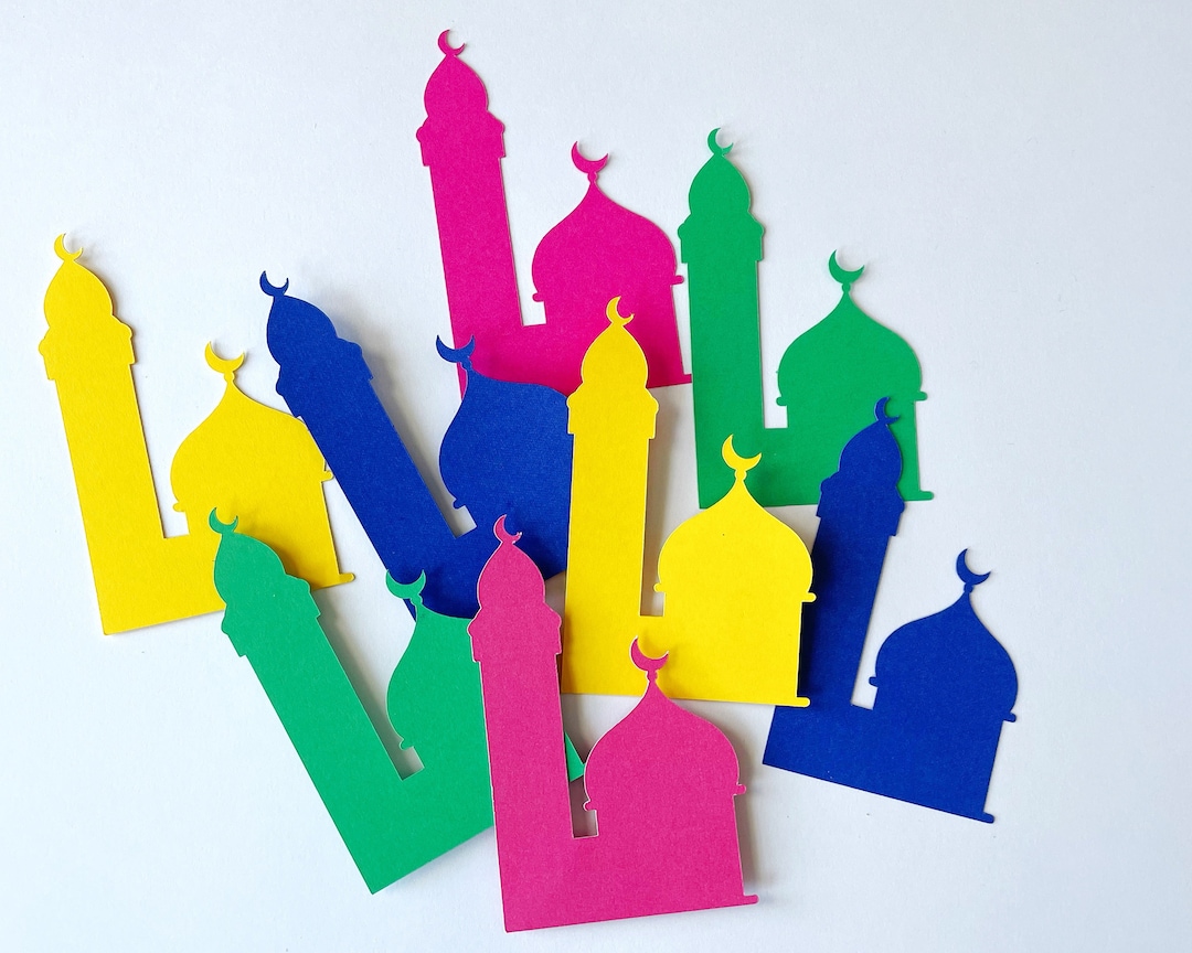 Set of Mosque Cut Outs Mosque Die Cuts Eid Craft Supplies Islamic Craft ...