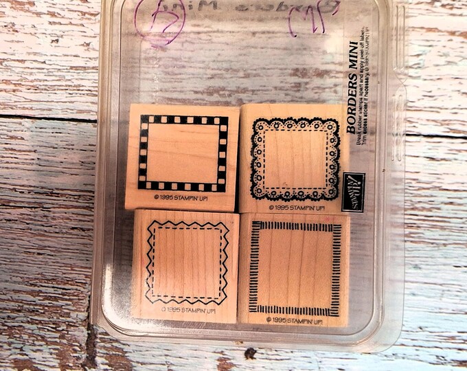 Retired Stampin' Up! Stamp Set: Borders Mini. Vintage (1995). Set of 4 ...