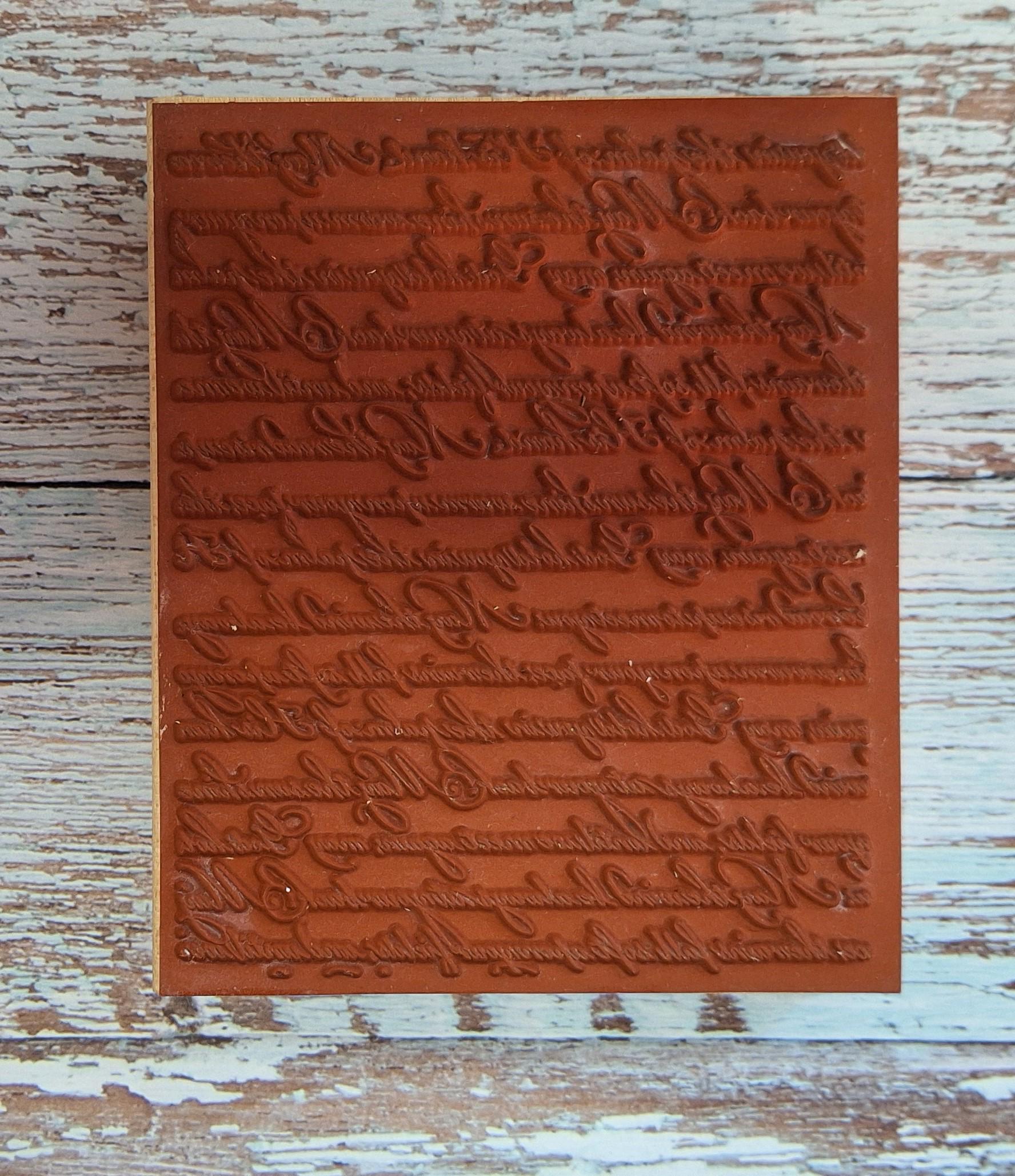 Retired Stampin' Up Background Stamp: Script irish Blessing. Wood ...