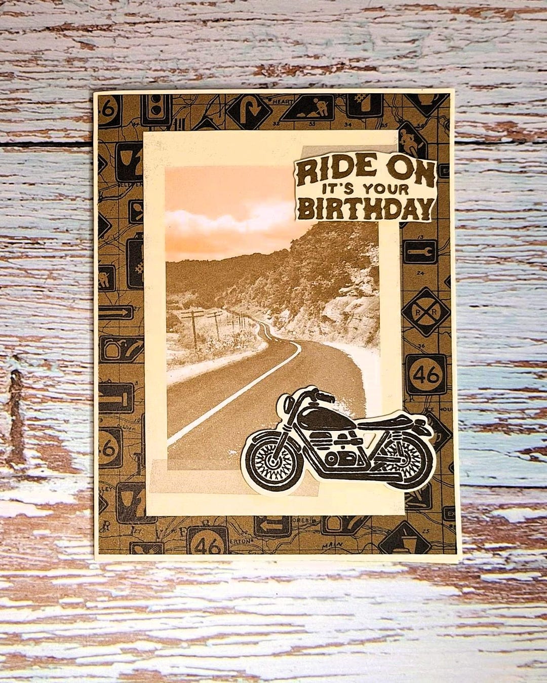 Handmade ride On Motorcycle Birthday Card, Featuring Stampin' Ups Stamp ...