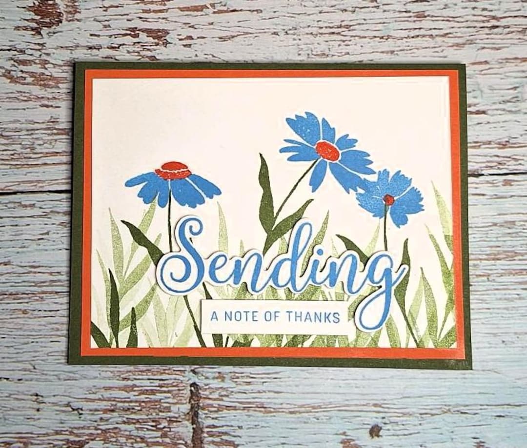 Sending a Note of Thanks! Thank You Card. Handmade. Send Some Happy ...