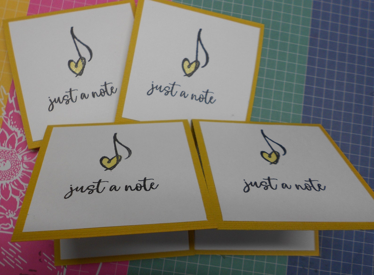 Ensemble de 4 mini cartes de notes Juste une note. 3 x 3 | Etsy