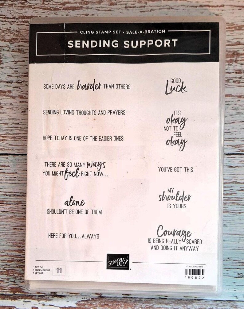 Retired Stampin' Up! Sending Support Stamp Set: 11 Cling Mount Stamps ...