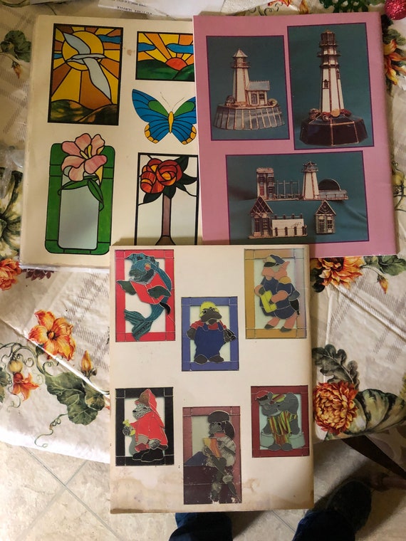 Stained Glass Glass Art Stained Glass Book Bundle Craft Supplies ...