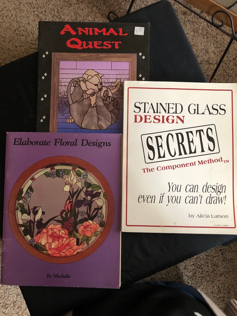 Stained Glass Glass Art Stained Glass Book Bundle Craft Supplies ...