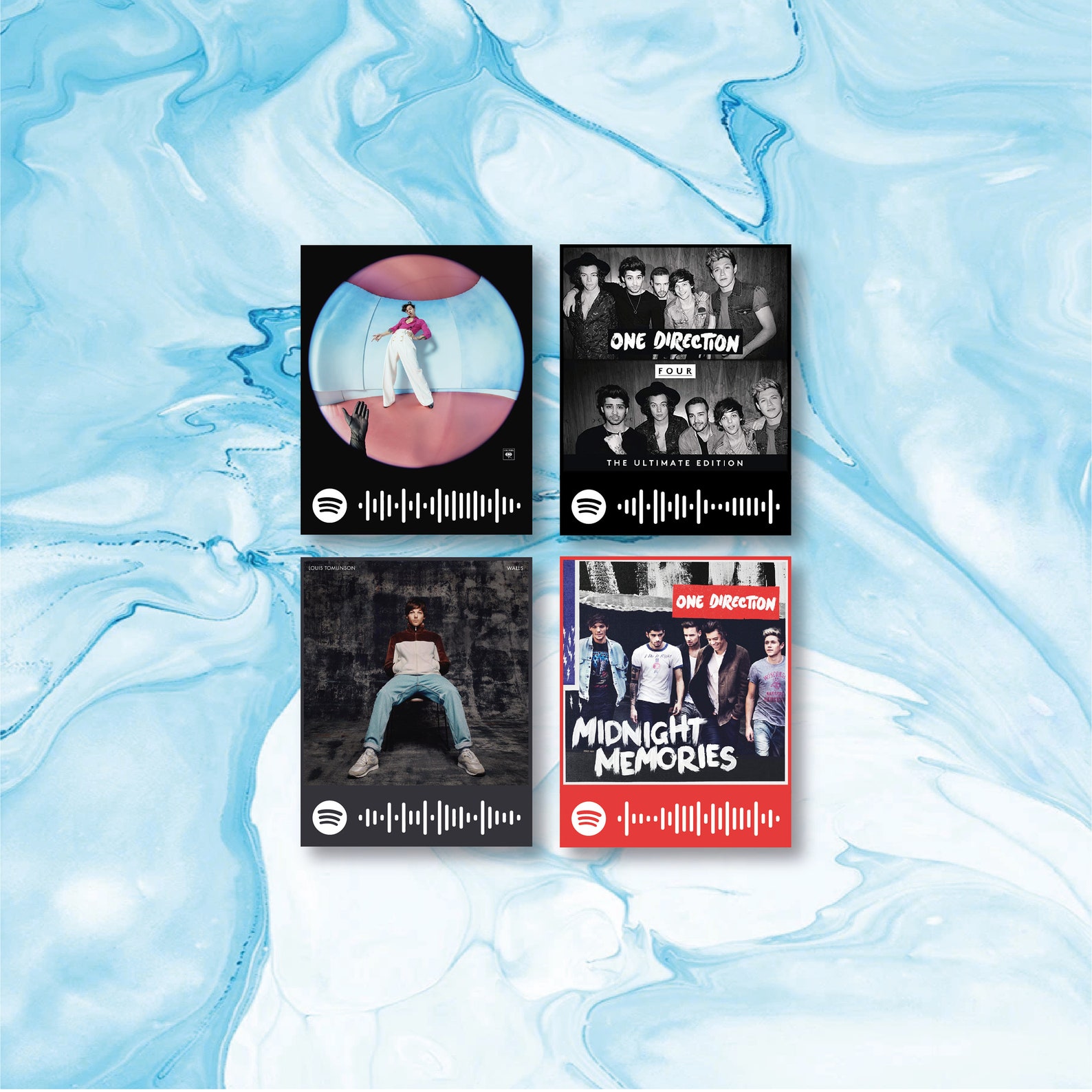 One Direction Album Spotify Code Stickers | Etsy
