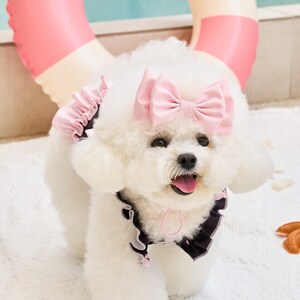 Summer Pink Swimsuit Dress Dog Clothes Dog Clothing Dog, Puppy Dress ...