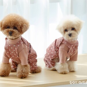 Polka Dot Overall Pants Dog Overalls Clothes for Dog, Puppy Dog, Puppy ...